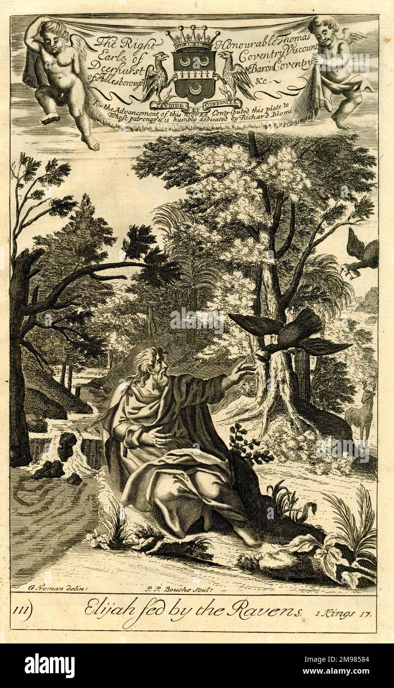 Elijah fed by the Ravens - 1 Kings 17 Stock Photo - Alamy