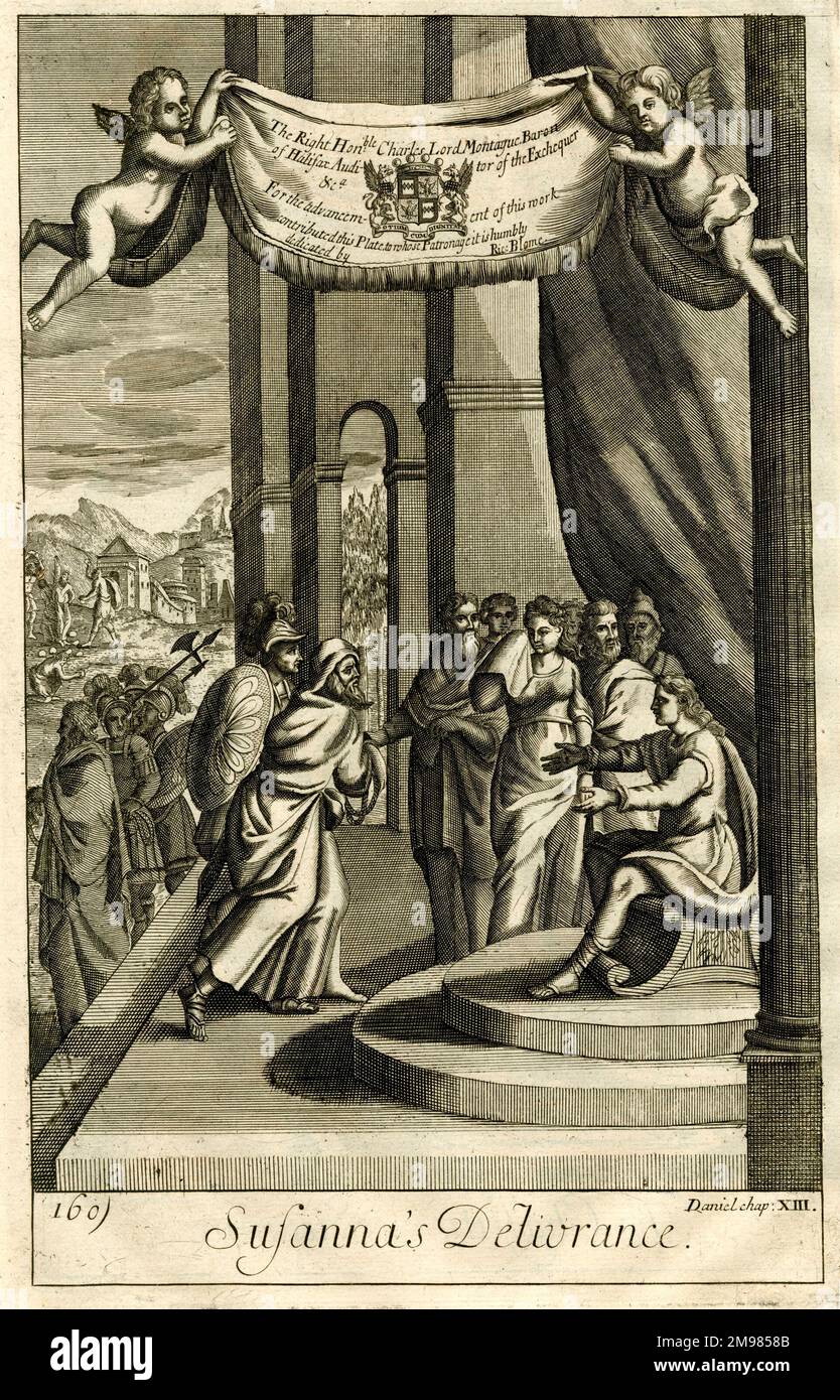 Susanna's deliverance - Daniel 13 Stock Photo - Alamy