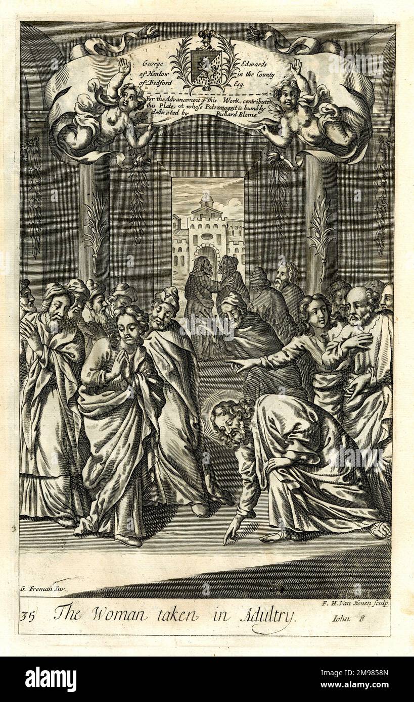 Jesus and the woman taken in adultery hi-res stock photography and ...