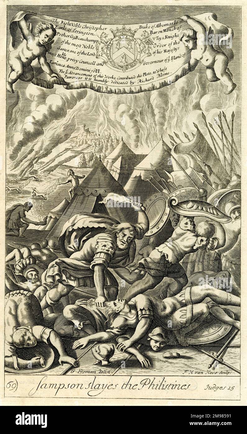 Samson slays the Philistines - Judges 15 Stock Photo - Alamy