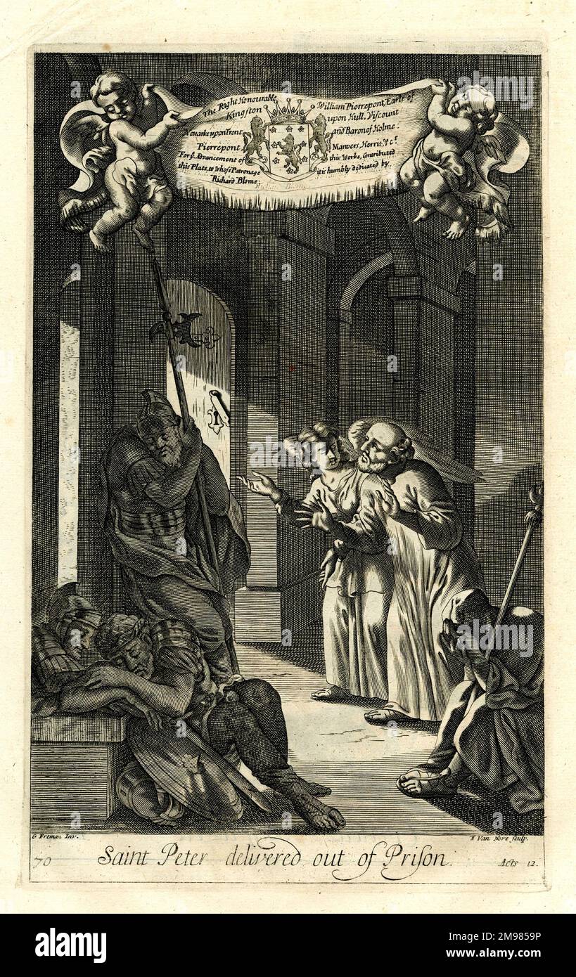 St Peter delivered out of prison - Acts 12 Stock Photo - Alamy