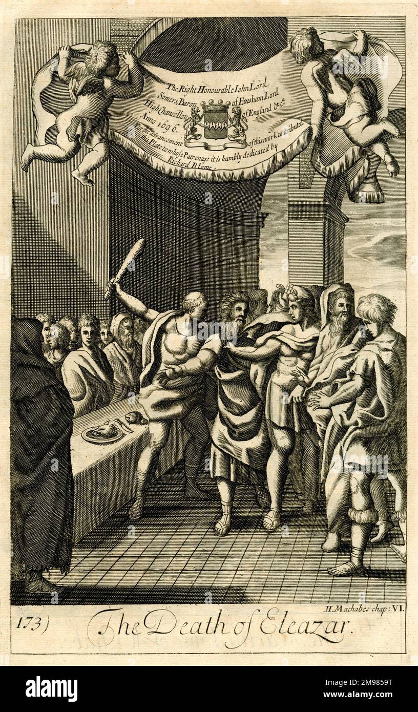 The death of Eleazar - 2 Maccabees 6 Stock Photo - Alamy