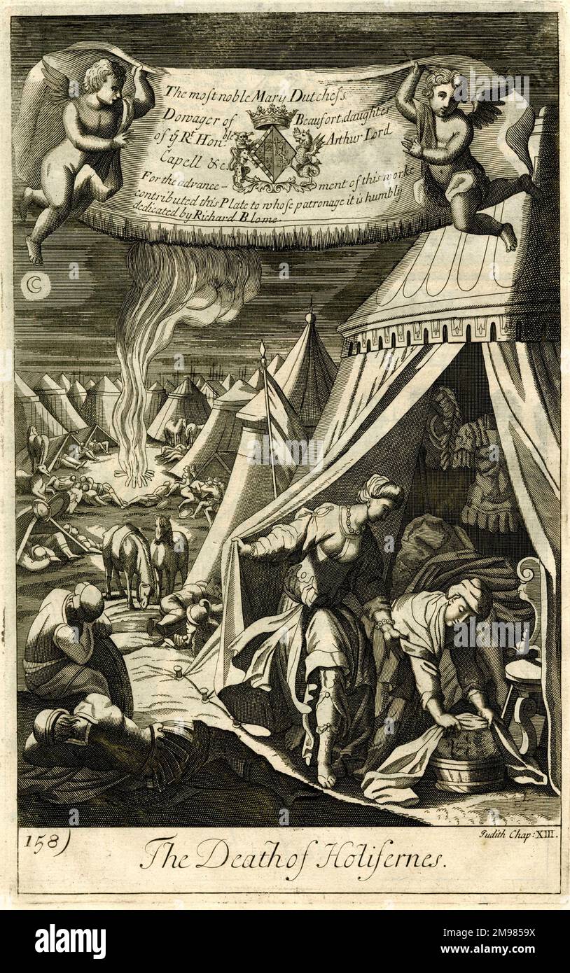The death of Holofernes - Judith 13 Stock Photo - Alamy