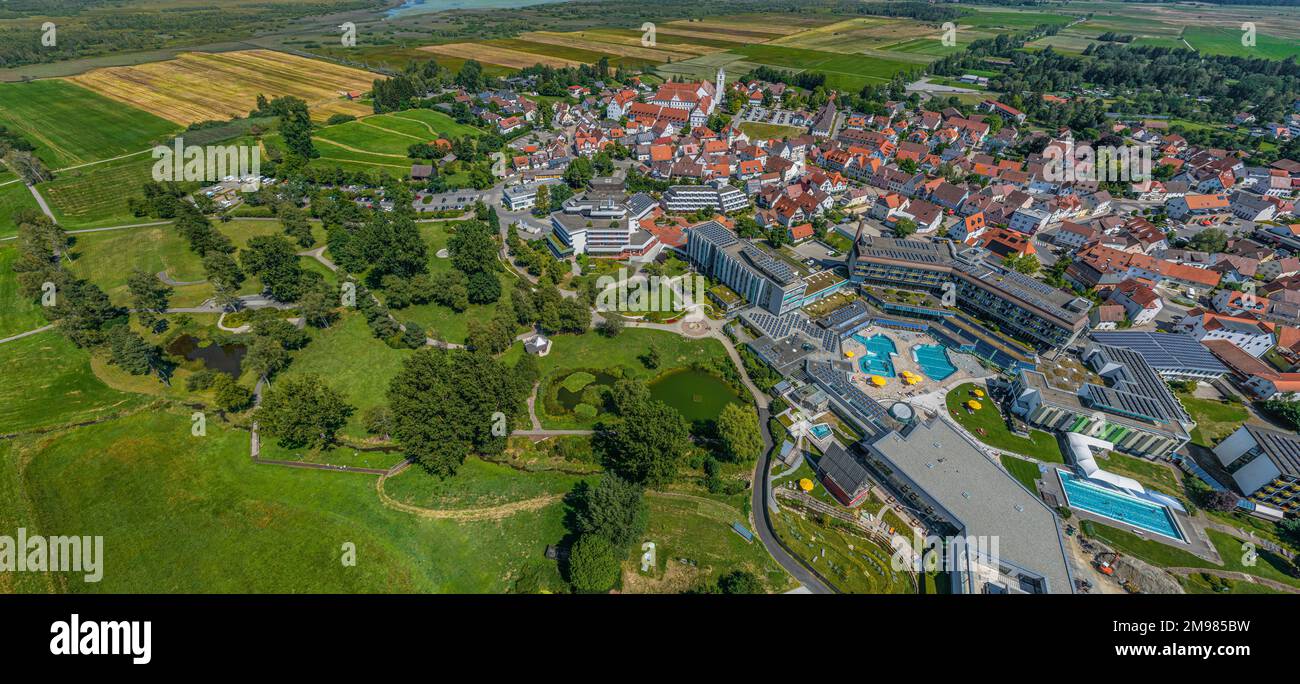 The Upper Swabian town of Bad Buchau from above Stock Photo - Alamy