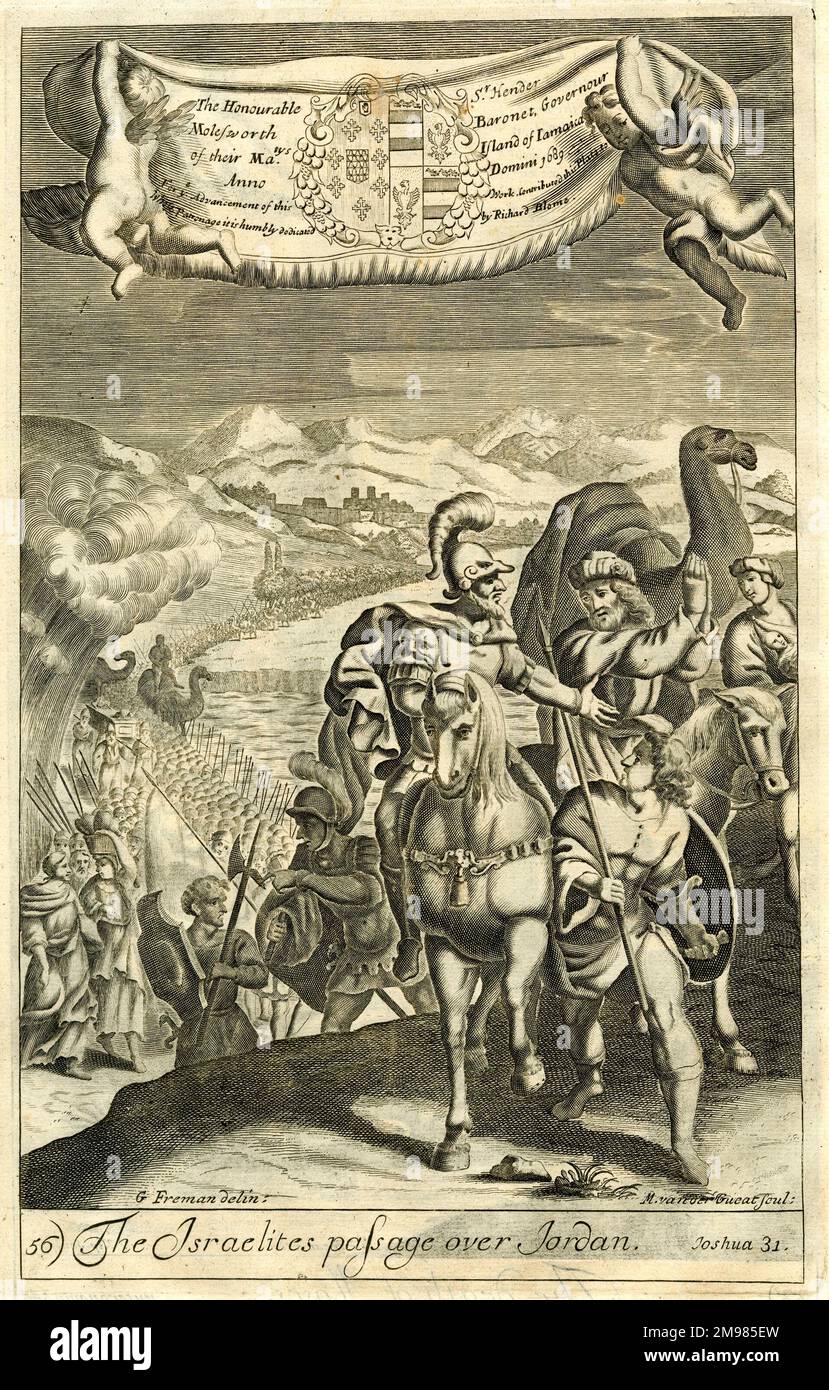 The Israelites' passage over Jordan - Joshua 31 Stock Photo - Alamy