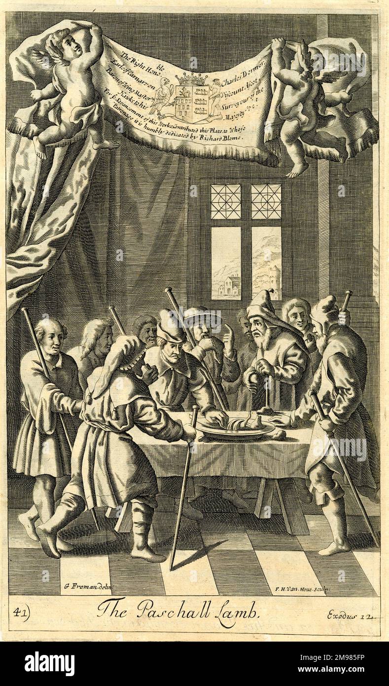 The Paschal Lamb (Passover sacrifice) - Exodus 12 Stock Photo - Alamy