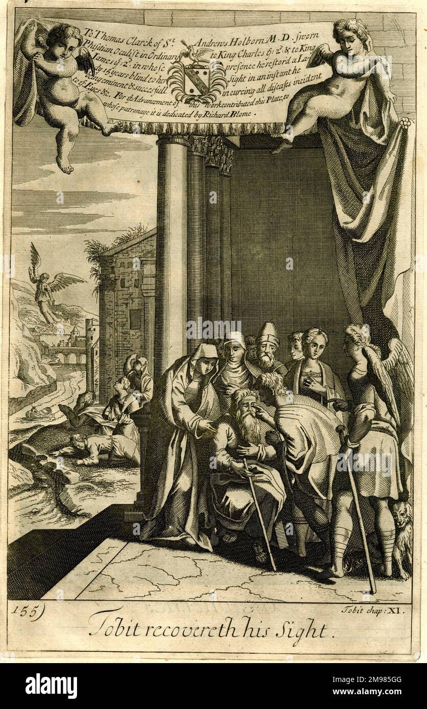 Tobit recovers his sight - Tobit 11 Stock Photo - Alamy