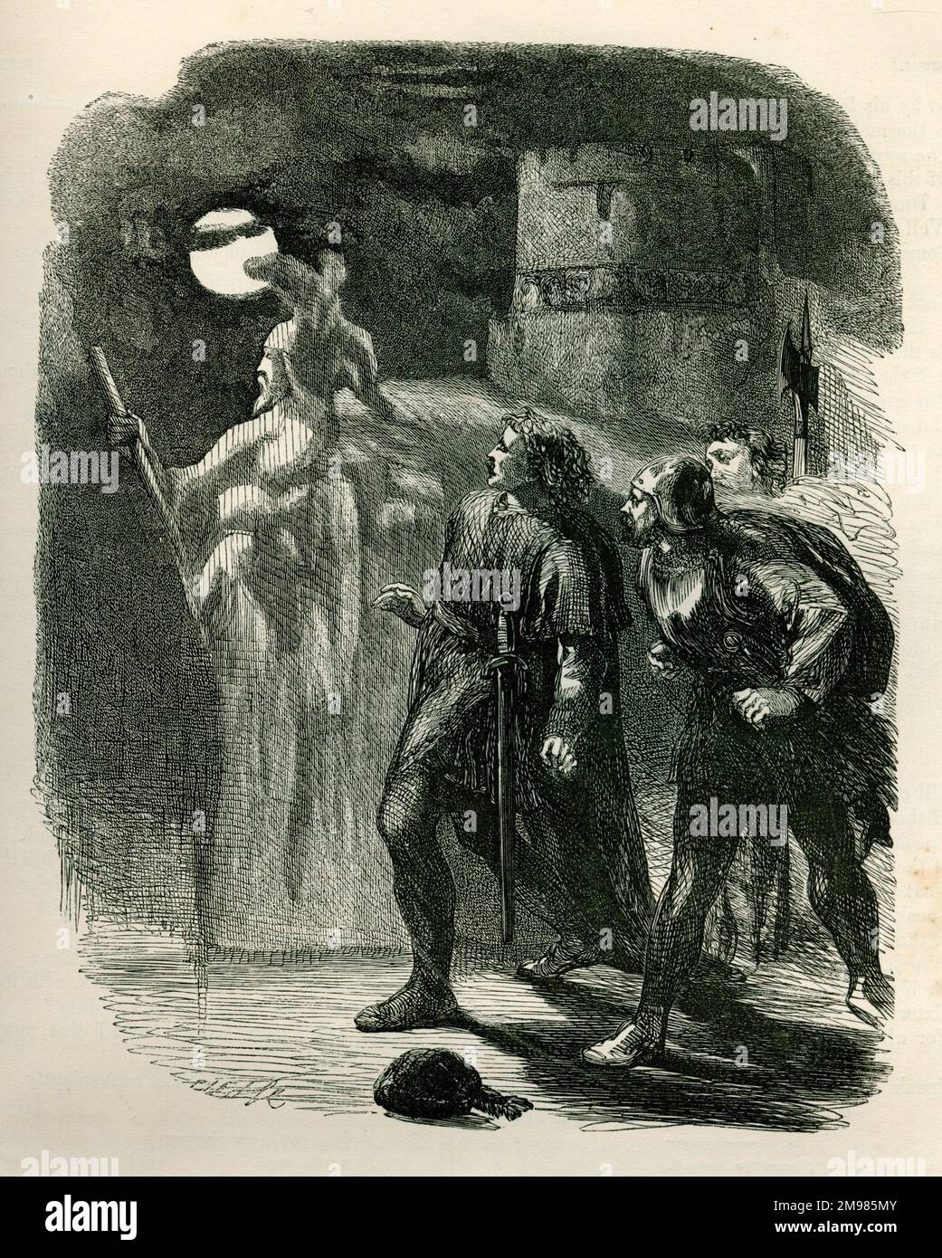 Hamlet - he sees his father's ghost on the battlements Stock Photo - Alamy Hamlet - he sees his father's ghost on the battlements Stock Photo - Alamy
