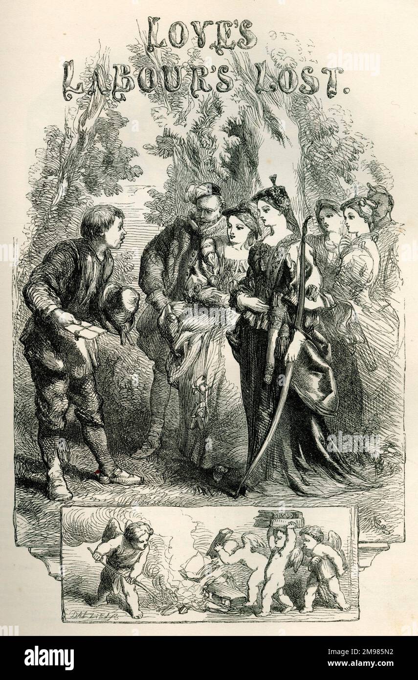 Love's Labour's Lost - title page Stock Photo - Alamy