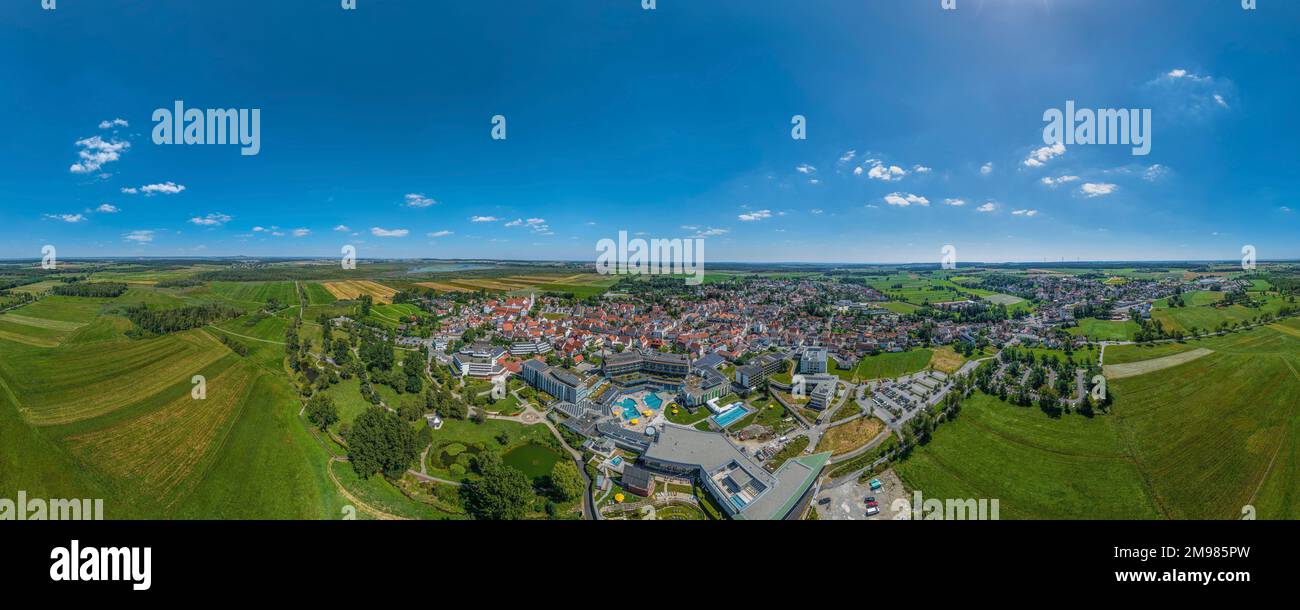 The Upper Swabian town of Bad Buchau from above Stock Photo - Alamy