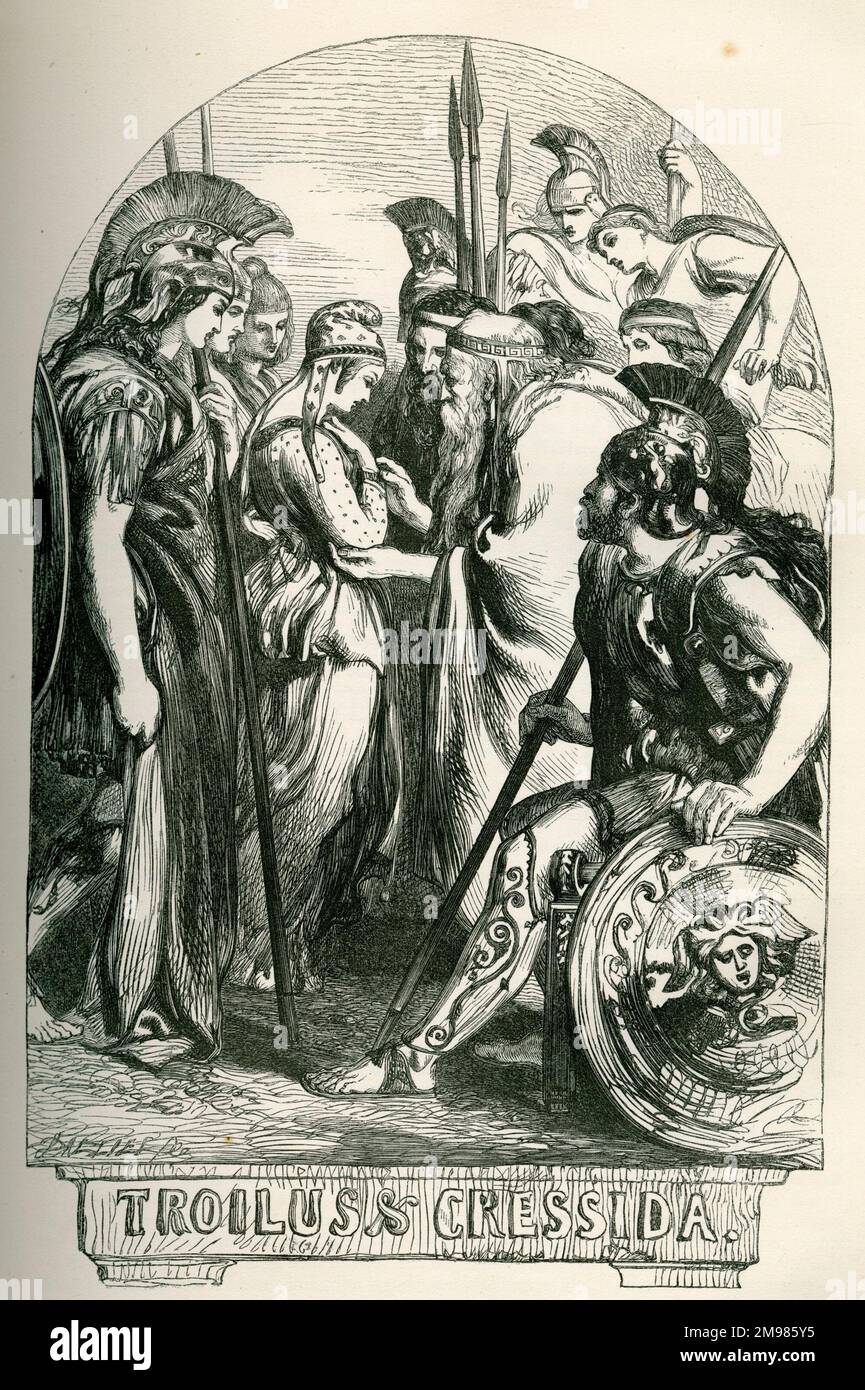 Troilus and Cressida - title page - Cressida handed over to the Greeks ...