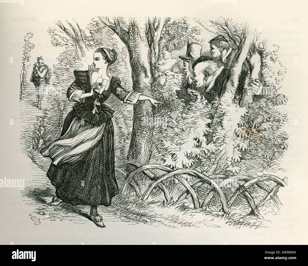 Twelfth Night - Maria in the garden, holding the trick letter destined ...