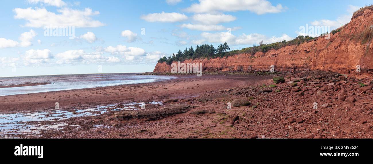 Red Clay Cliffs on beach, Prince Edward Island, Canada Stock Photo - Alamy