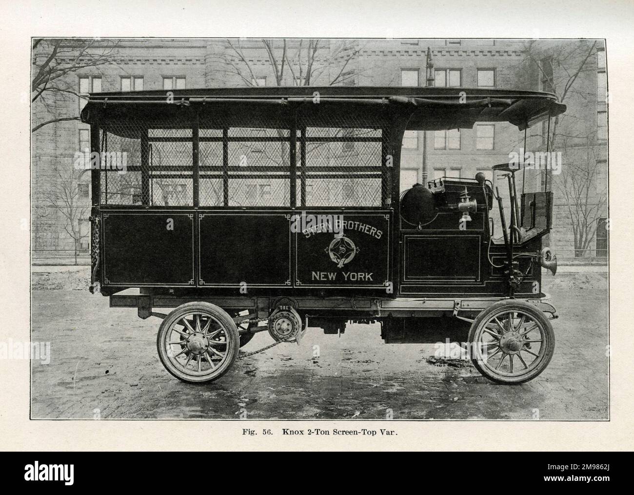 Knox 2-Ton Screen-Top Van, Stern Brothers, New York, USA Stock Photo ...
