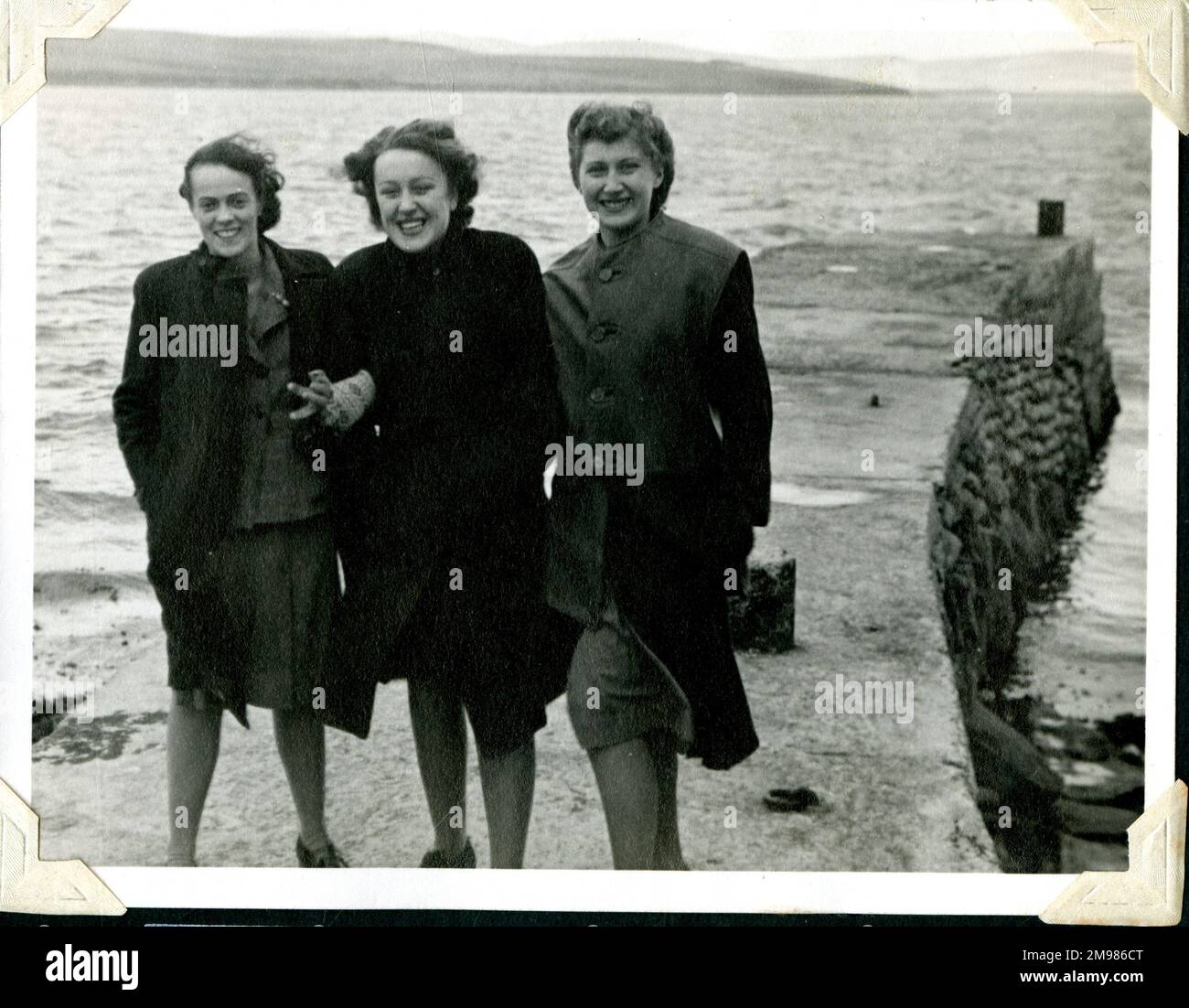 Three WRNS colleagues at Lyness, Isle of Hoy, Orkney, Scotland, where ...