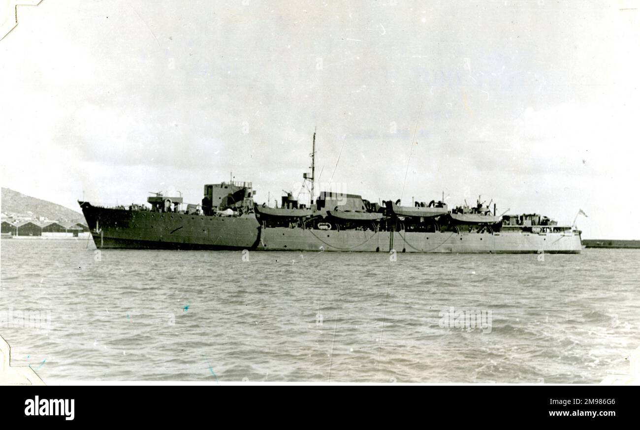 HMS Queen Emma before D-Day, WW2 Stock Photo - Alamy