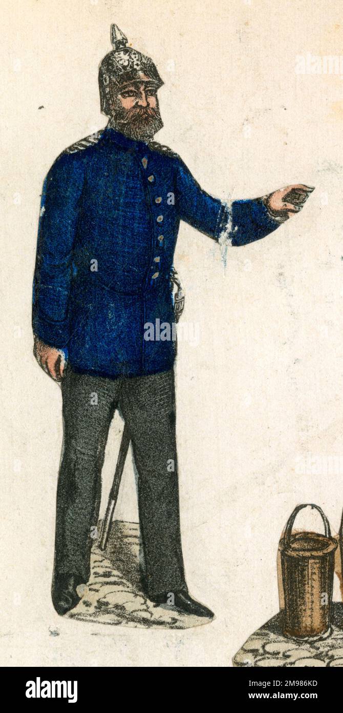 German firemen scrap -- fireman in blue uniform Stock Photo - Alamy