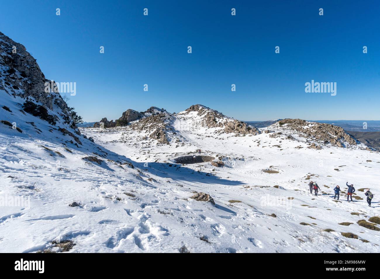 Snow well in pla de la casa, in the mountain of la serrella, Alicante ...