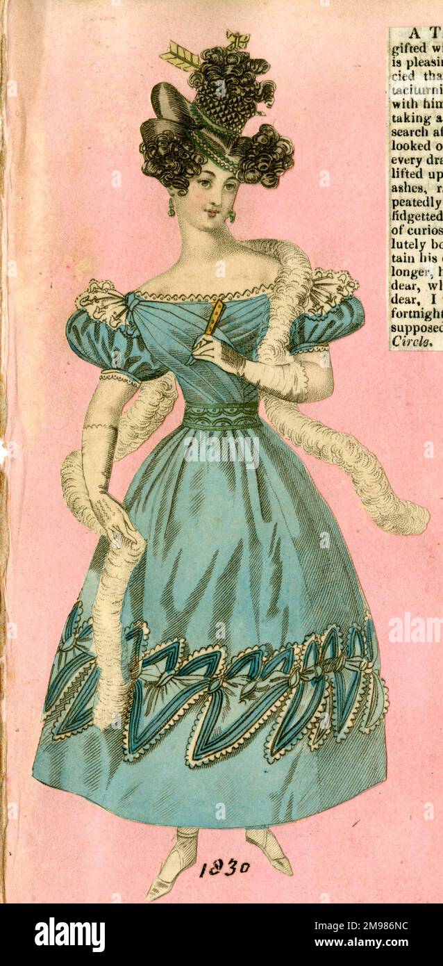 Woman in Georgian style costume with elaborately coiffed hair Stock ...