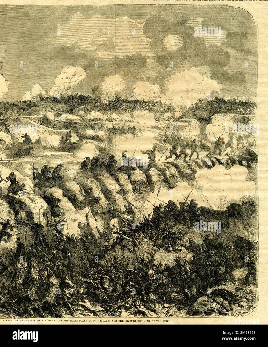 Crimean War -- General MacMahon's division in action, storming the ...