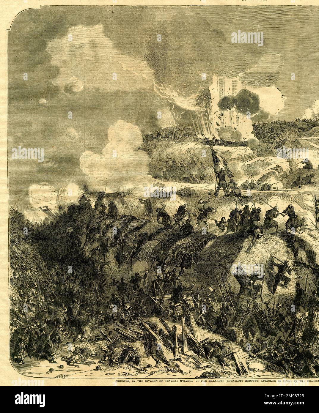 Crimean War -- General MacMahon's division in action, storming the ...