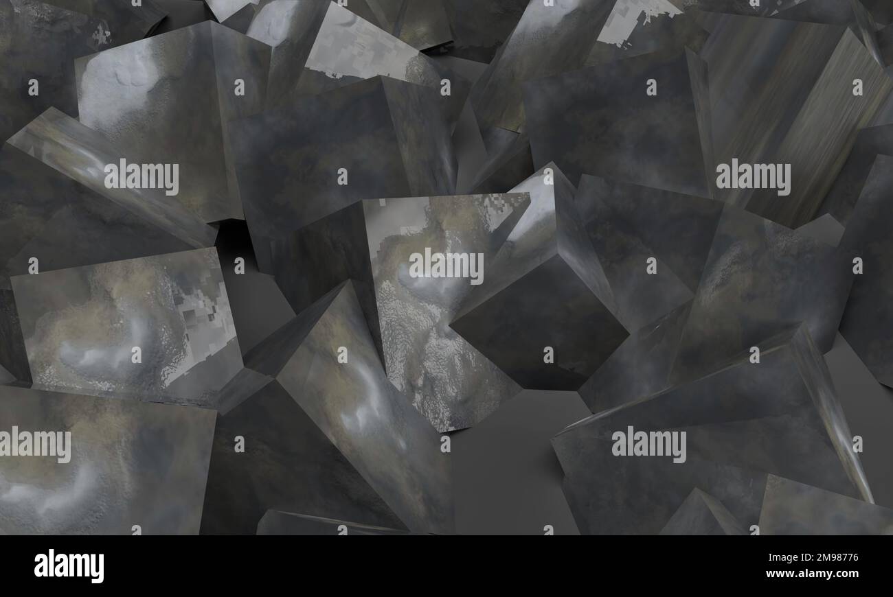 Wallpaper. Gray abstract polyhedrons. 3d texture. Background Stock ...