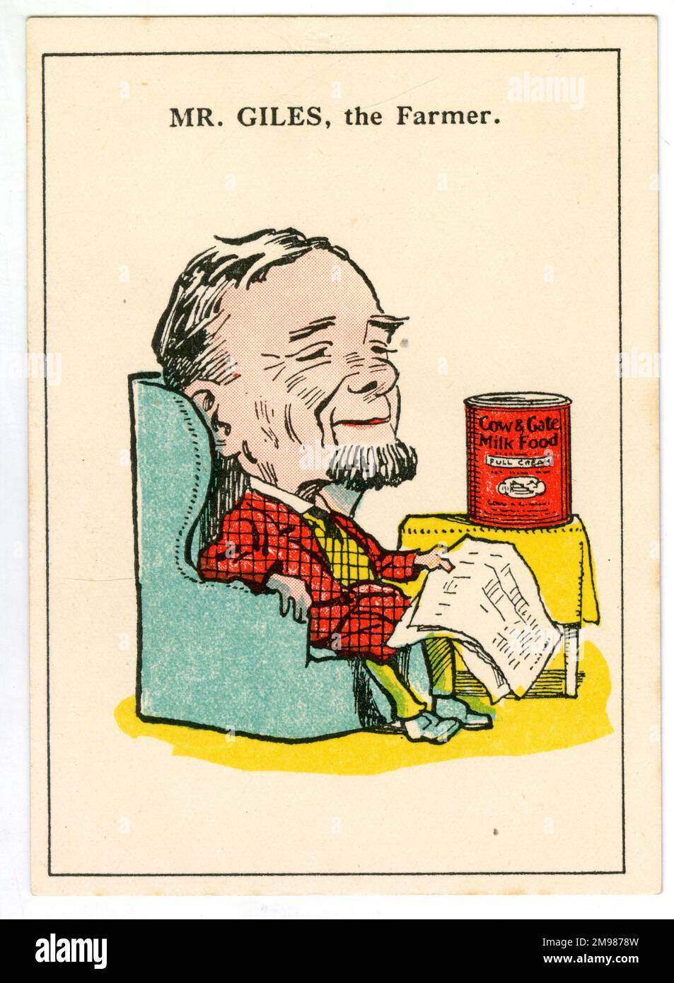 Cow & Gate Happy Family Game - Mr Giles the Farmer Stock Photo - Alamy