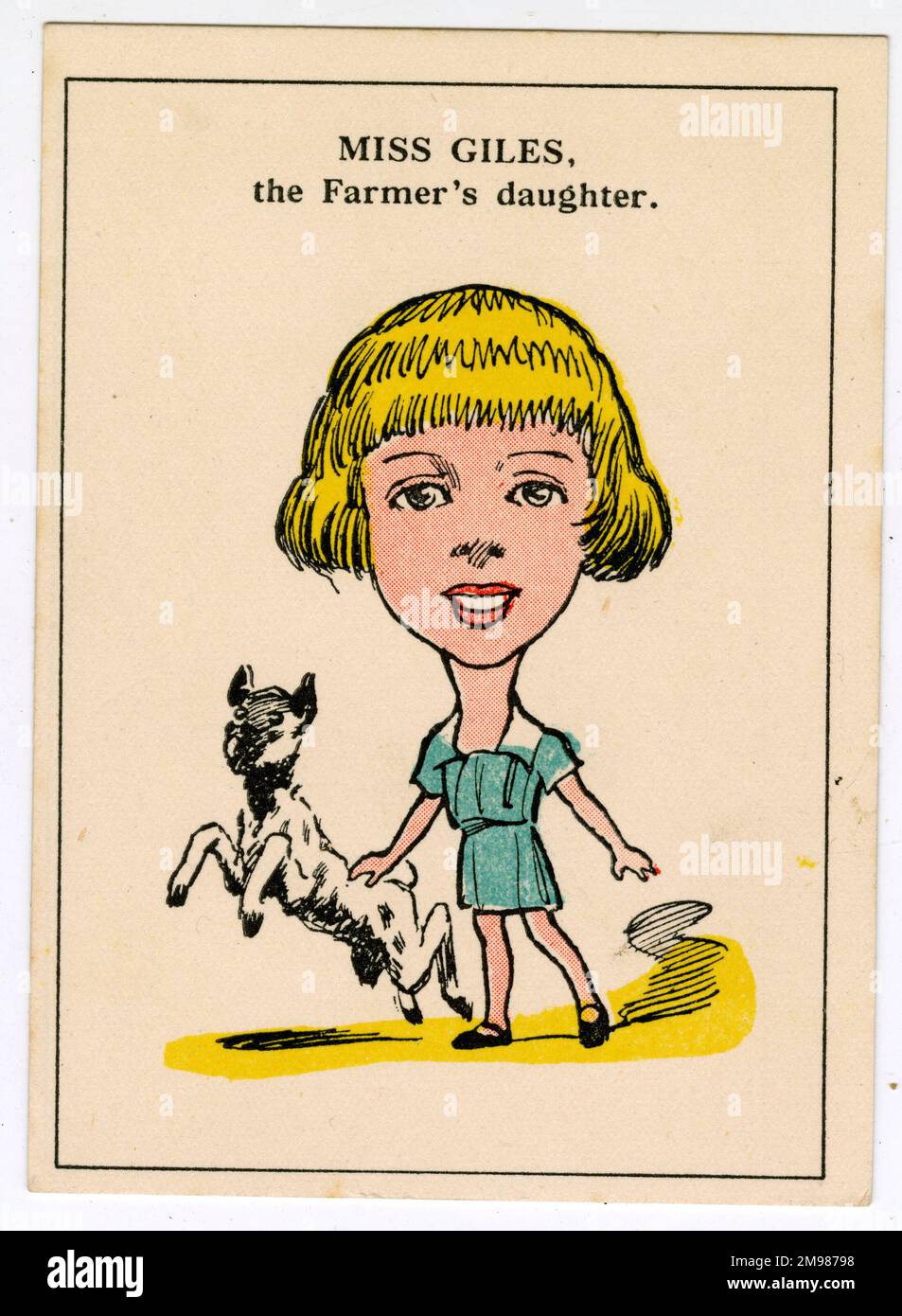 Cow & Gate Happy Family Game - Miss Giles the Farmer's daughter Stock ...