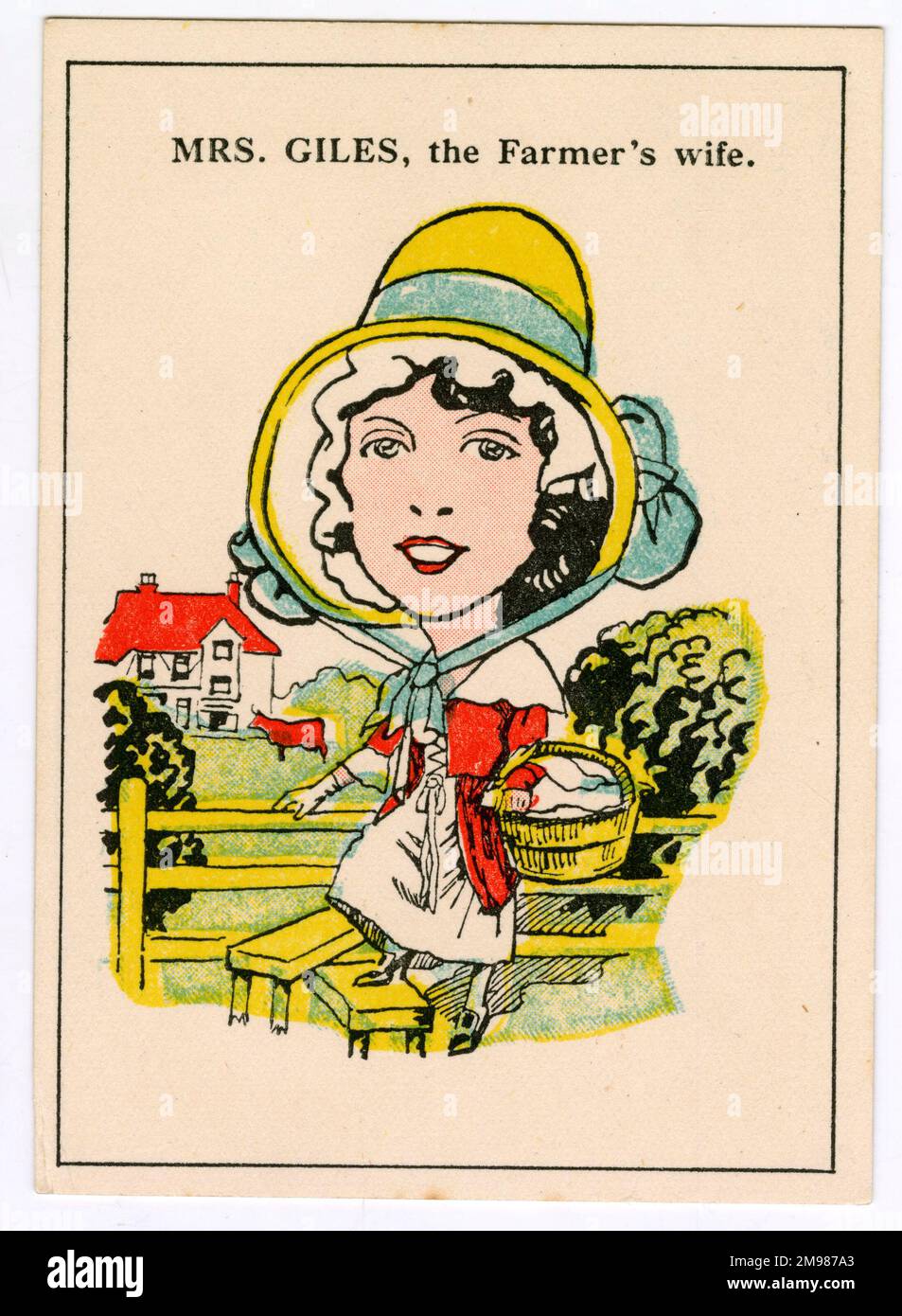 Cow & Gate Happy Family Game - Mrs Giles the Farmer's wife Stock Photo ...