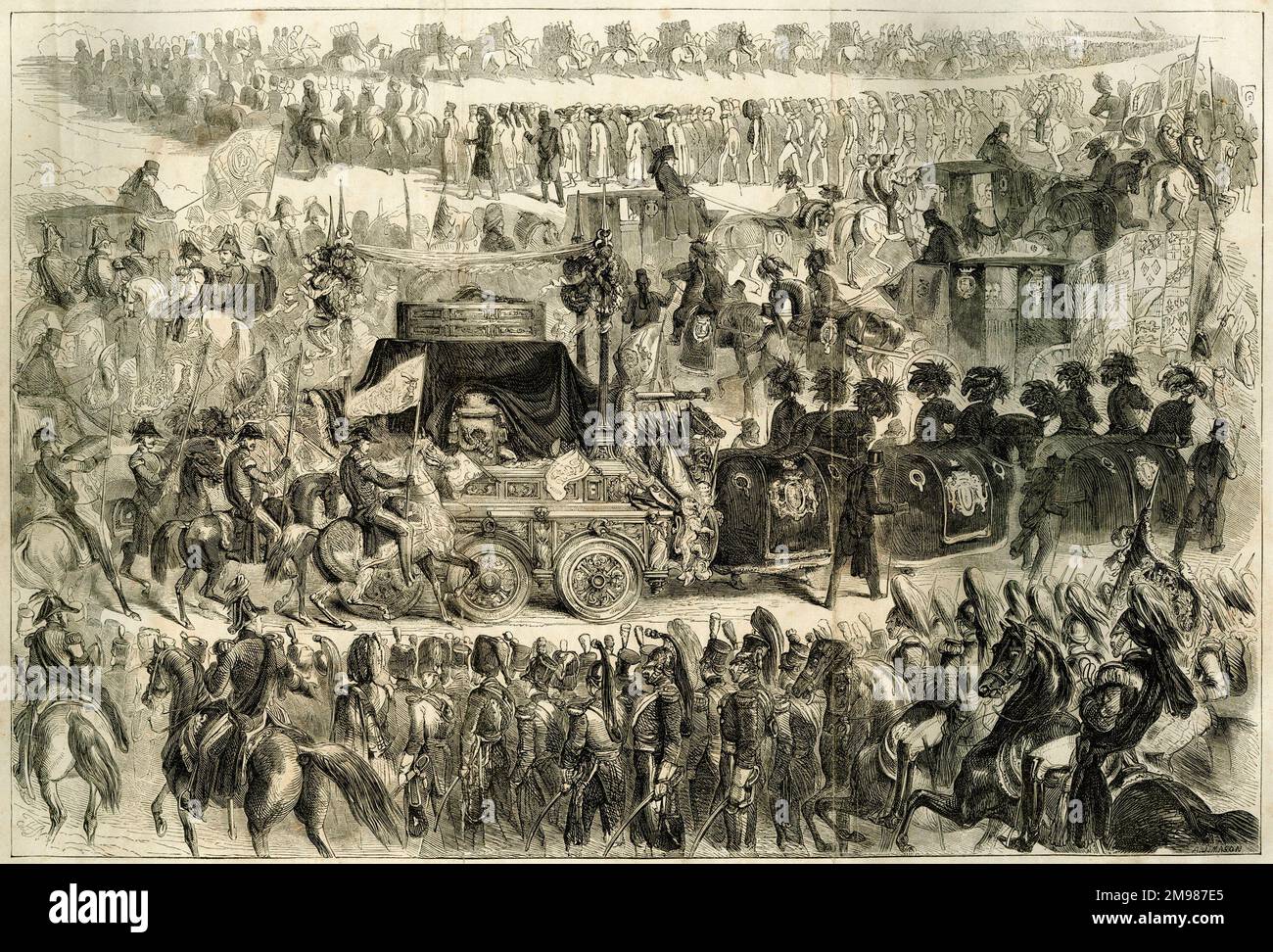 The funeral procession of the Duke of Wellington, 18 November 1852, on ...