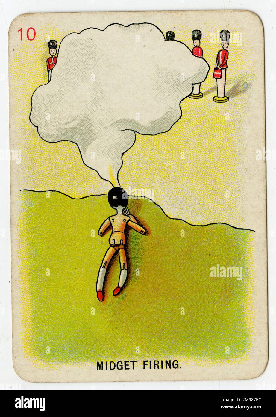Florence Upton playing cards - Midget Firing Stock Photo - Alamy