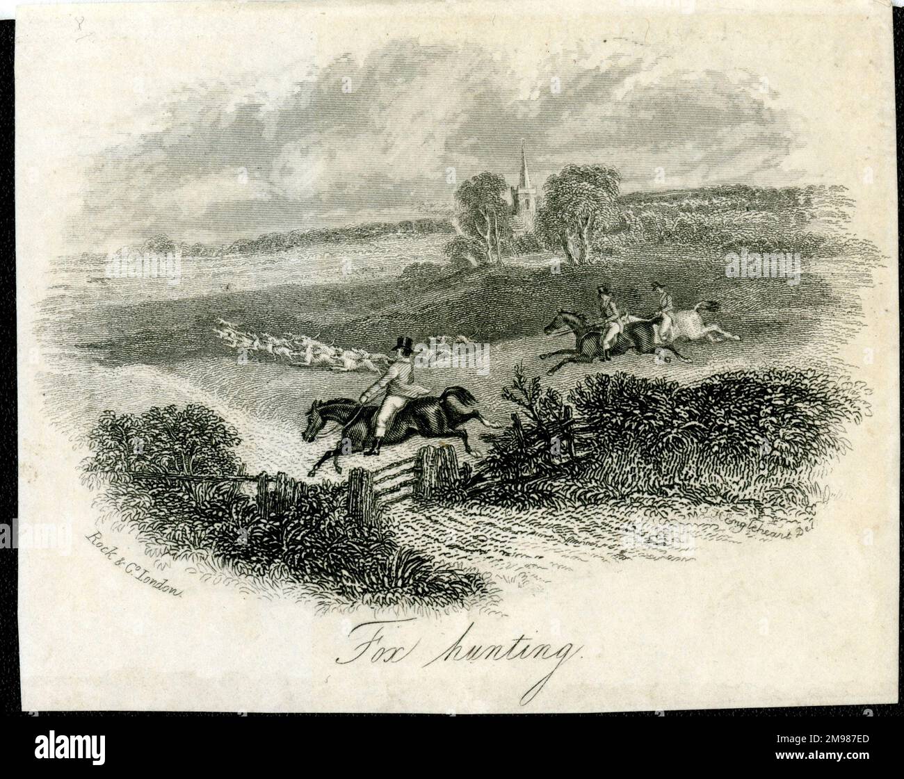 Fox hunting scene Stock Photo - Alamy