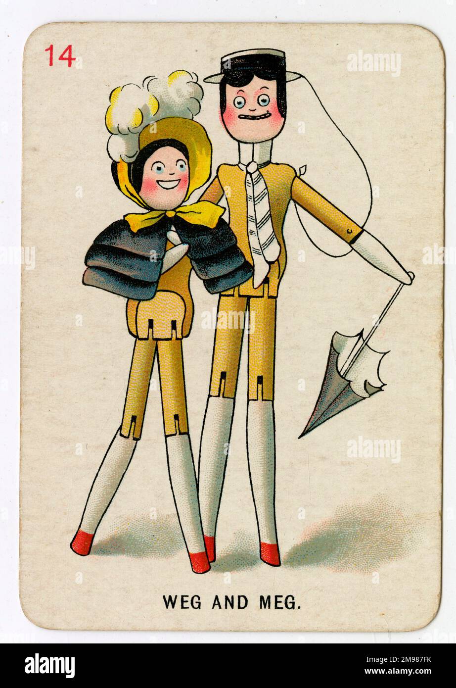 Florence Upton playing cards - Weg and Meg Stock Photo - Alamy