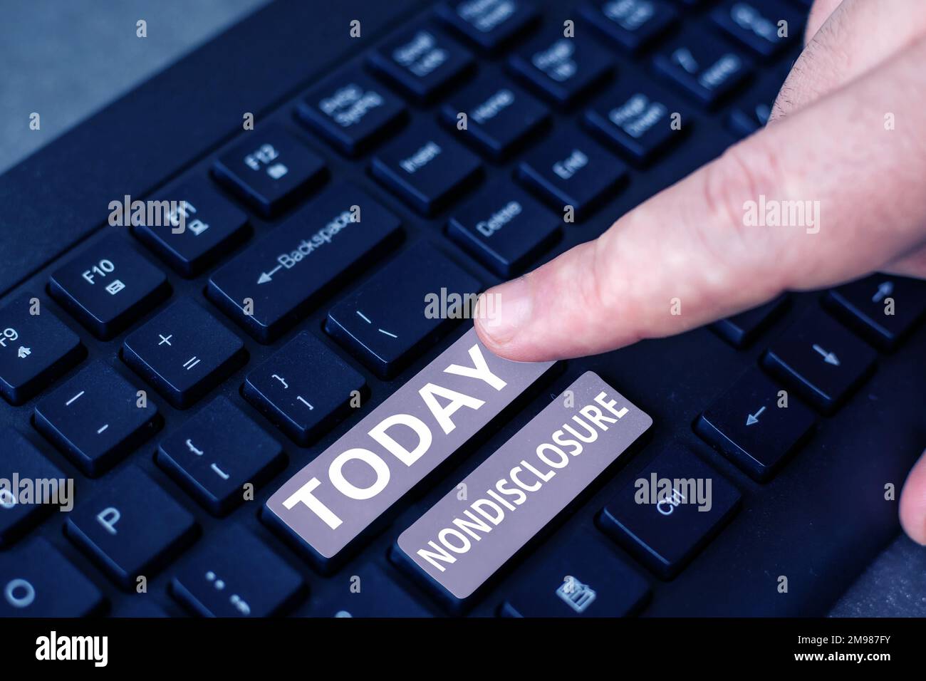 Handwriting text Nondisclosure. Concept meaning Legal Contract ...