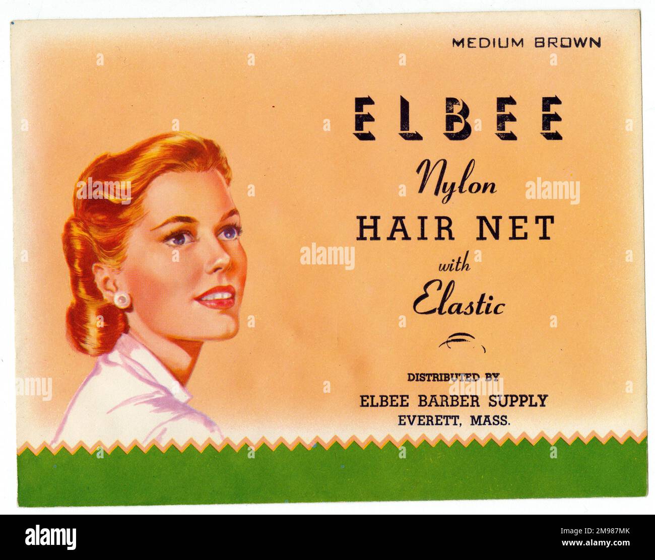 Vintage Hair Net Packaging - Elbee Nylon Hair Net with elastic, medium ...