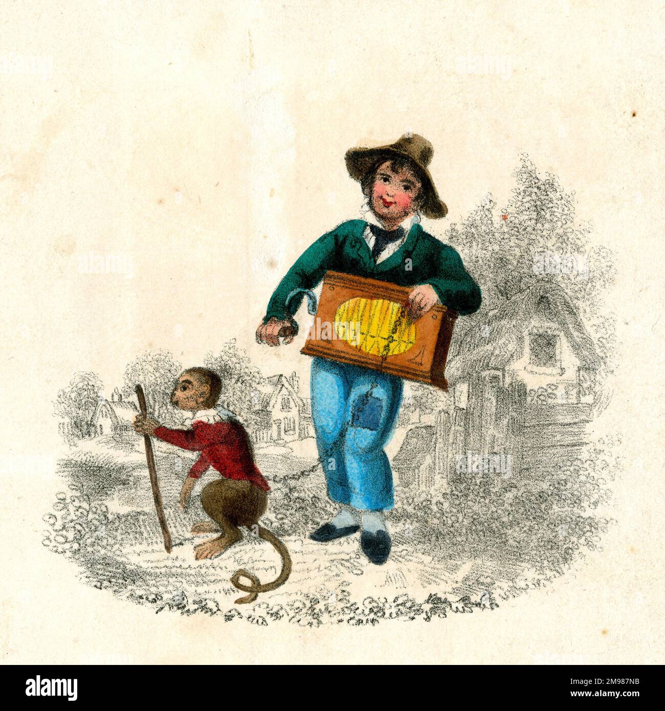 Hurdy Gurdy Man and Monkey Stock Photo - Alamy