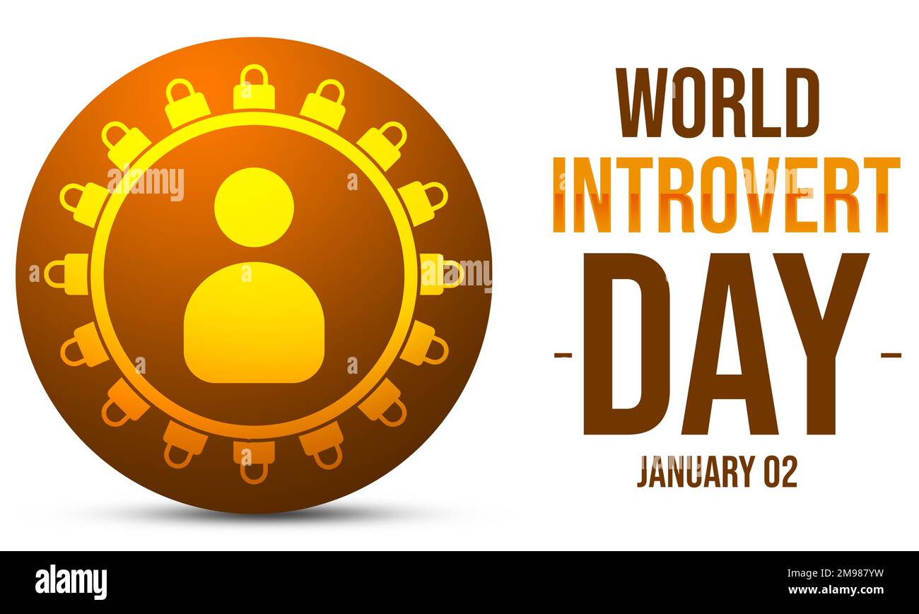 World Introvert day wallpaper design with symbol and locks around it ...