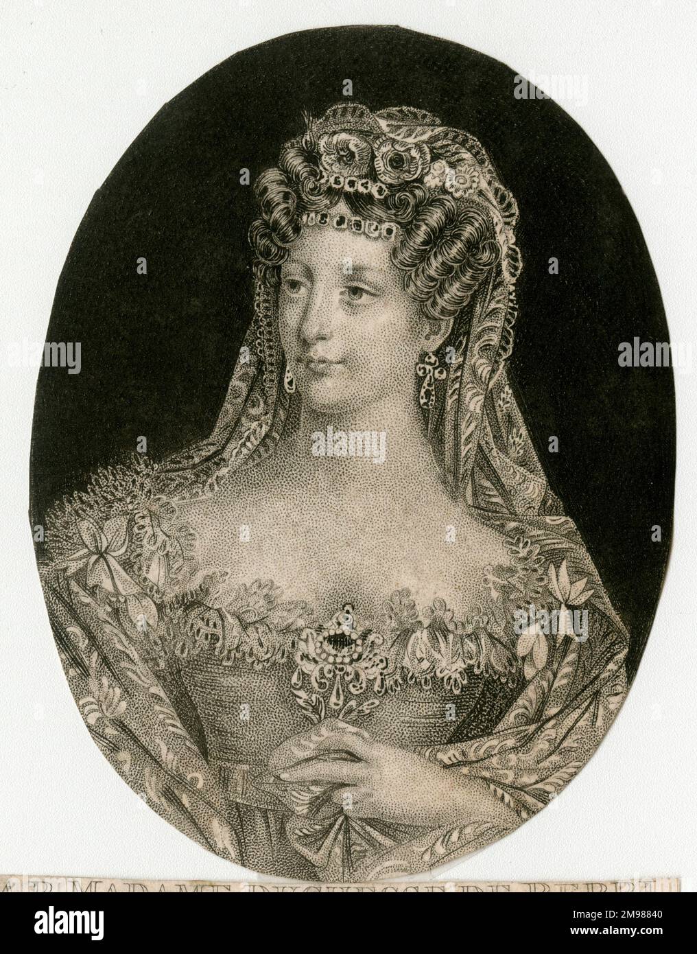 Marie-Caroline de Bourbon-Sicile, duchess de Berry (1798-1870), Italian ...