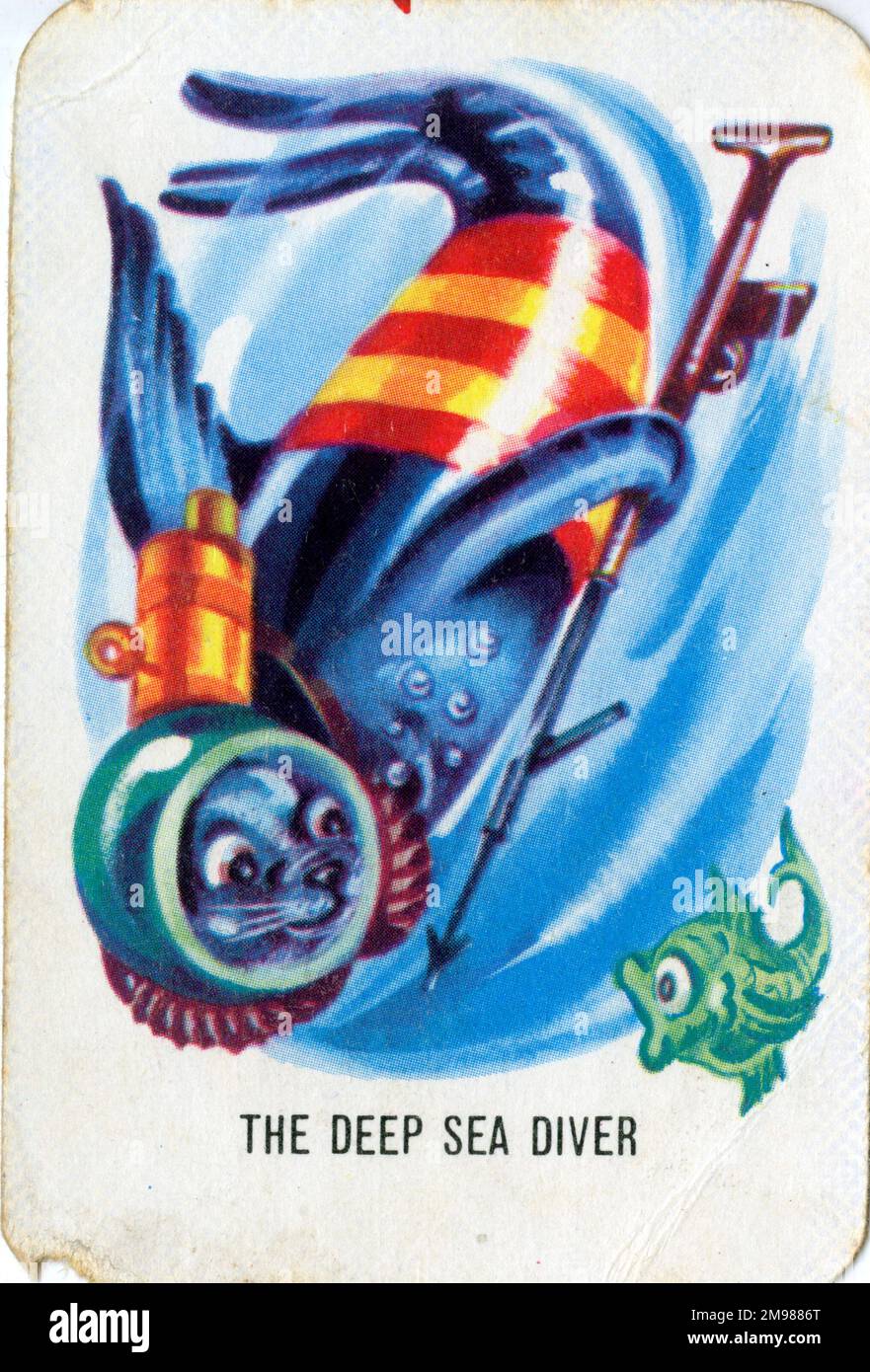 Old Maid card game - The Deep Sea Diver Stock Photo - Alamy