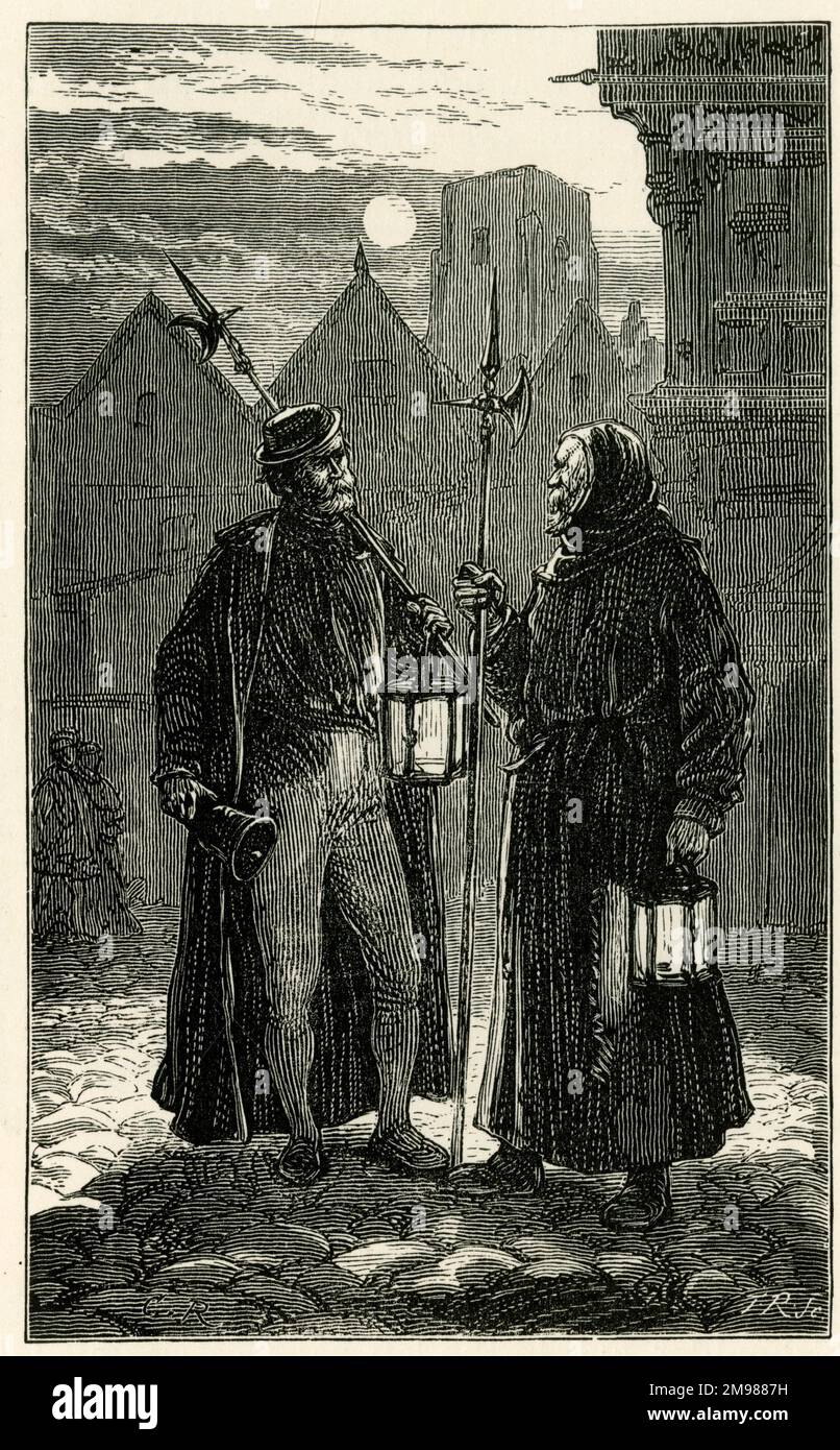 Old London Characters - Bellmen Stock Photo - Alamy