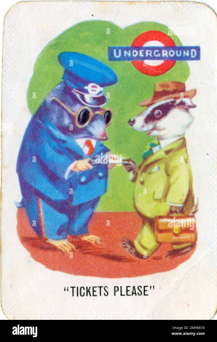 Old Maid card game - Tickets Please - London Underground Stock Photo ...