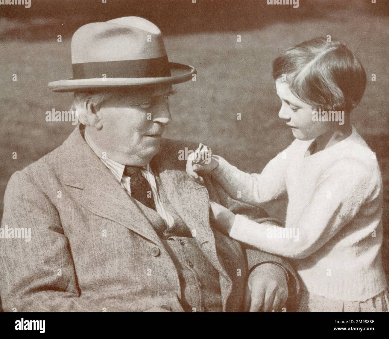 Priscilla Bibesco (1920-2004) with her grandfather, Herbert Henry ...
