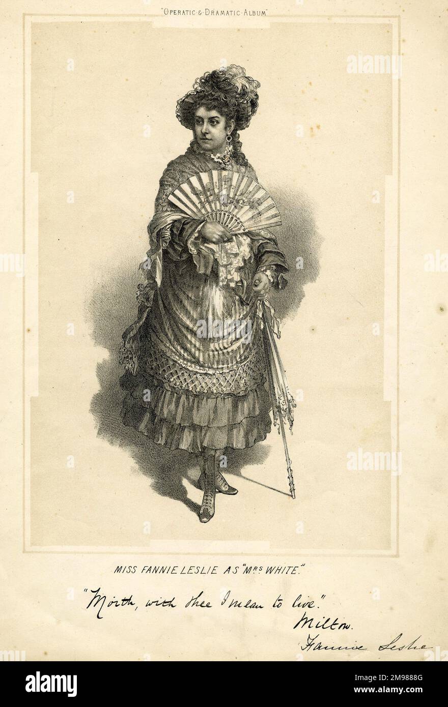 Miss Fannie Leslie (1856-1935), actress and singer, seen here in the ...