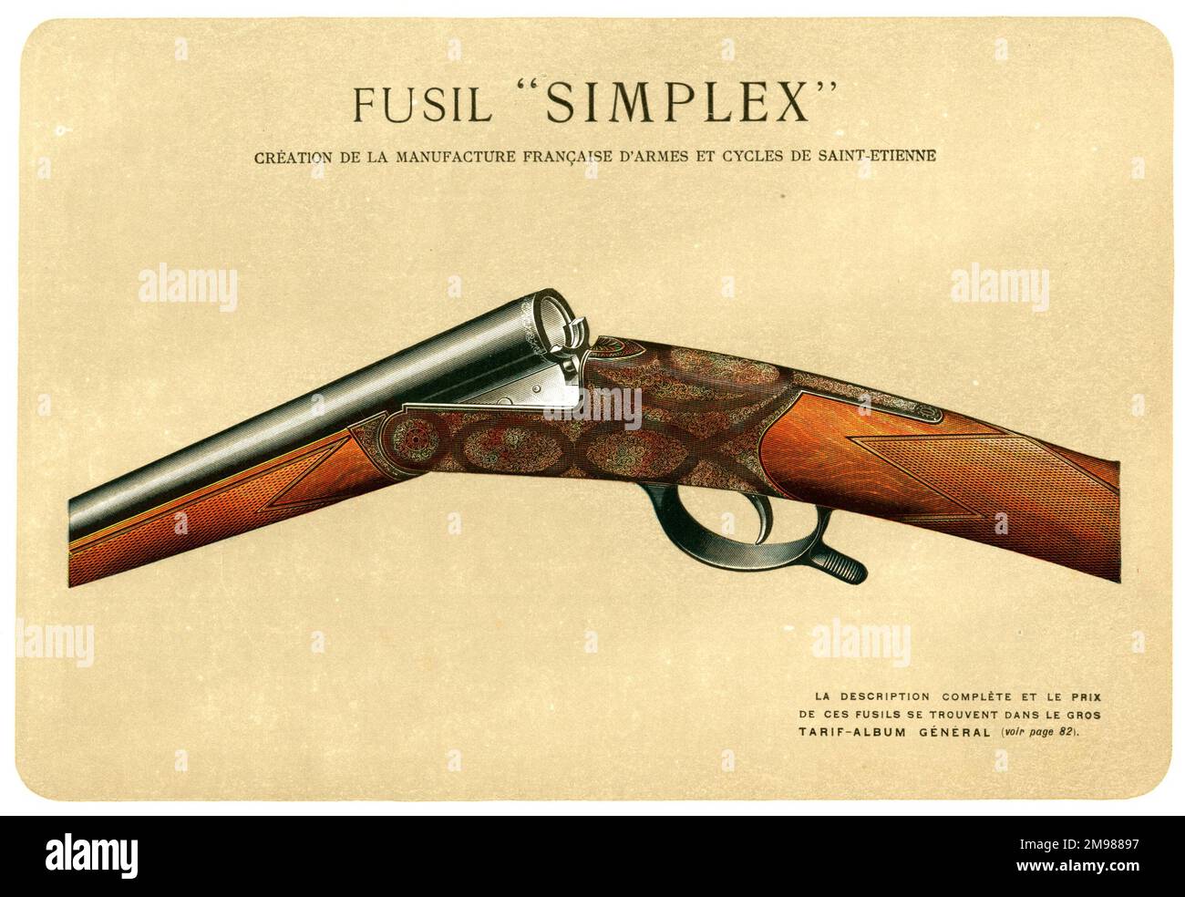 Simplex gun by Mimard & Blachon Stock Photo - Alamy
