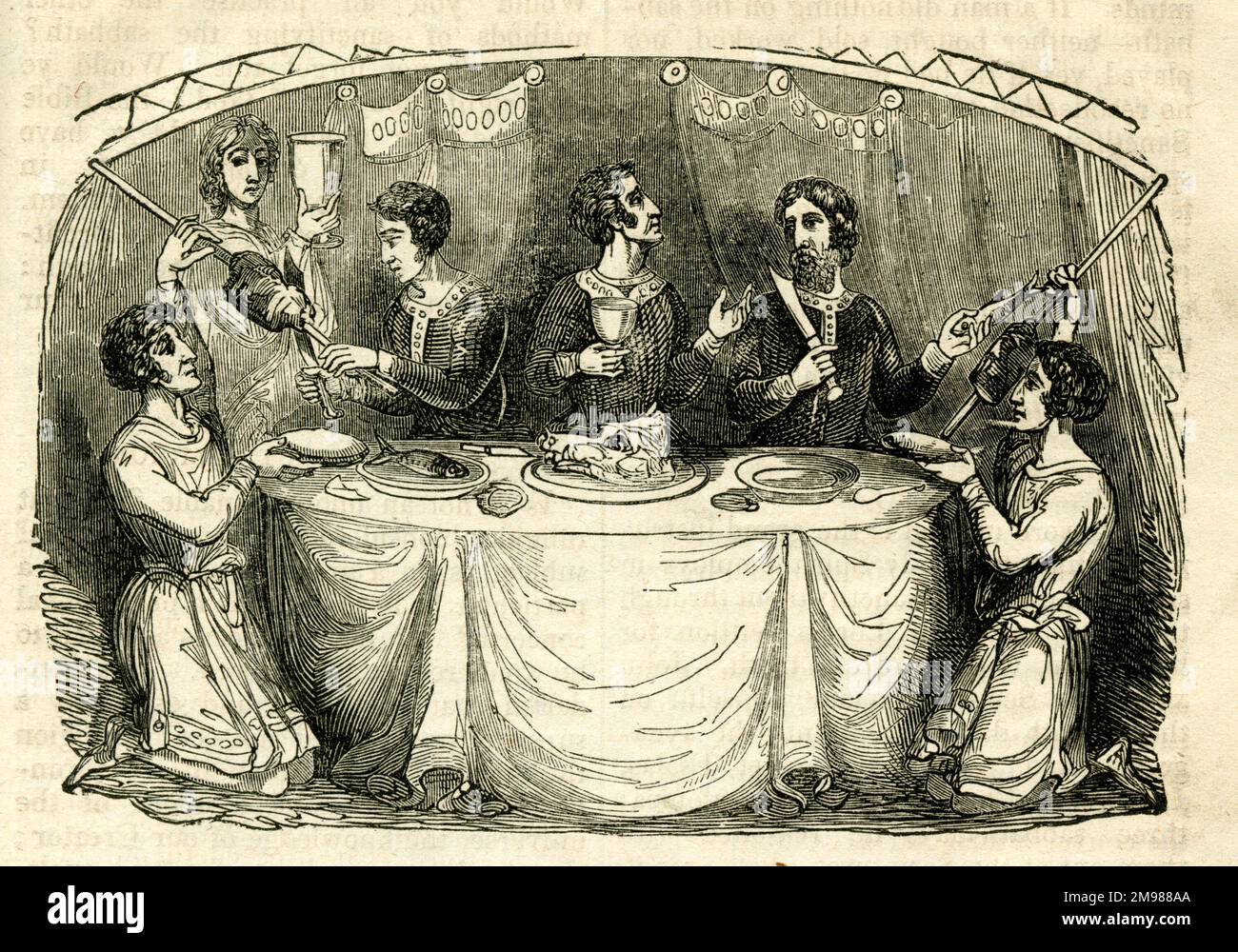 Middle ages feast drawing hi-res stock photography and images - Alamy