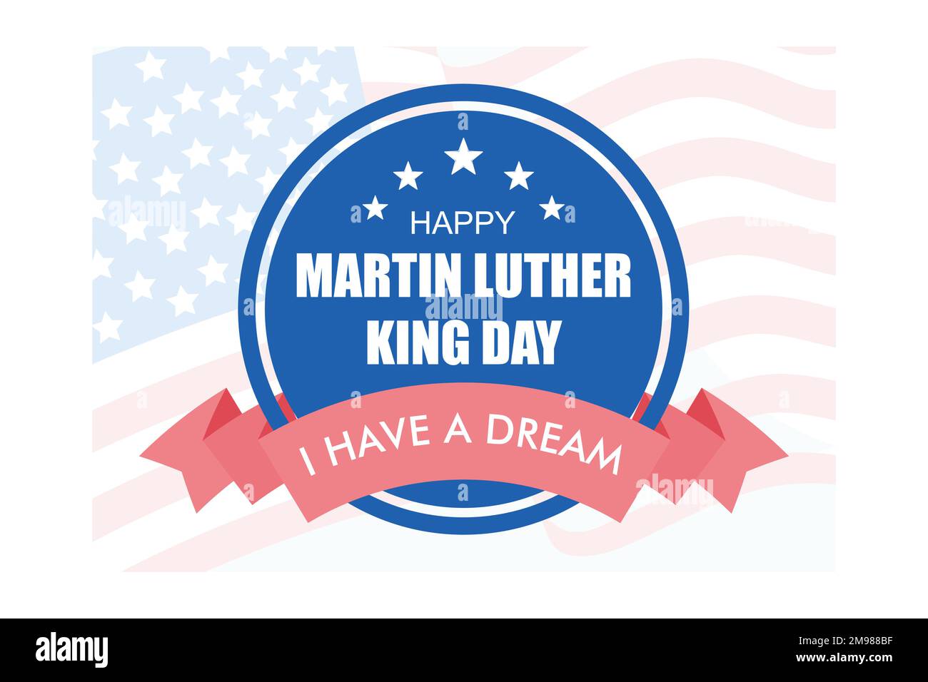 Vector illustration of stylish text for Martin Luther King Day ...