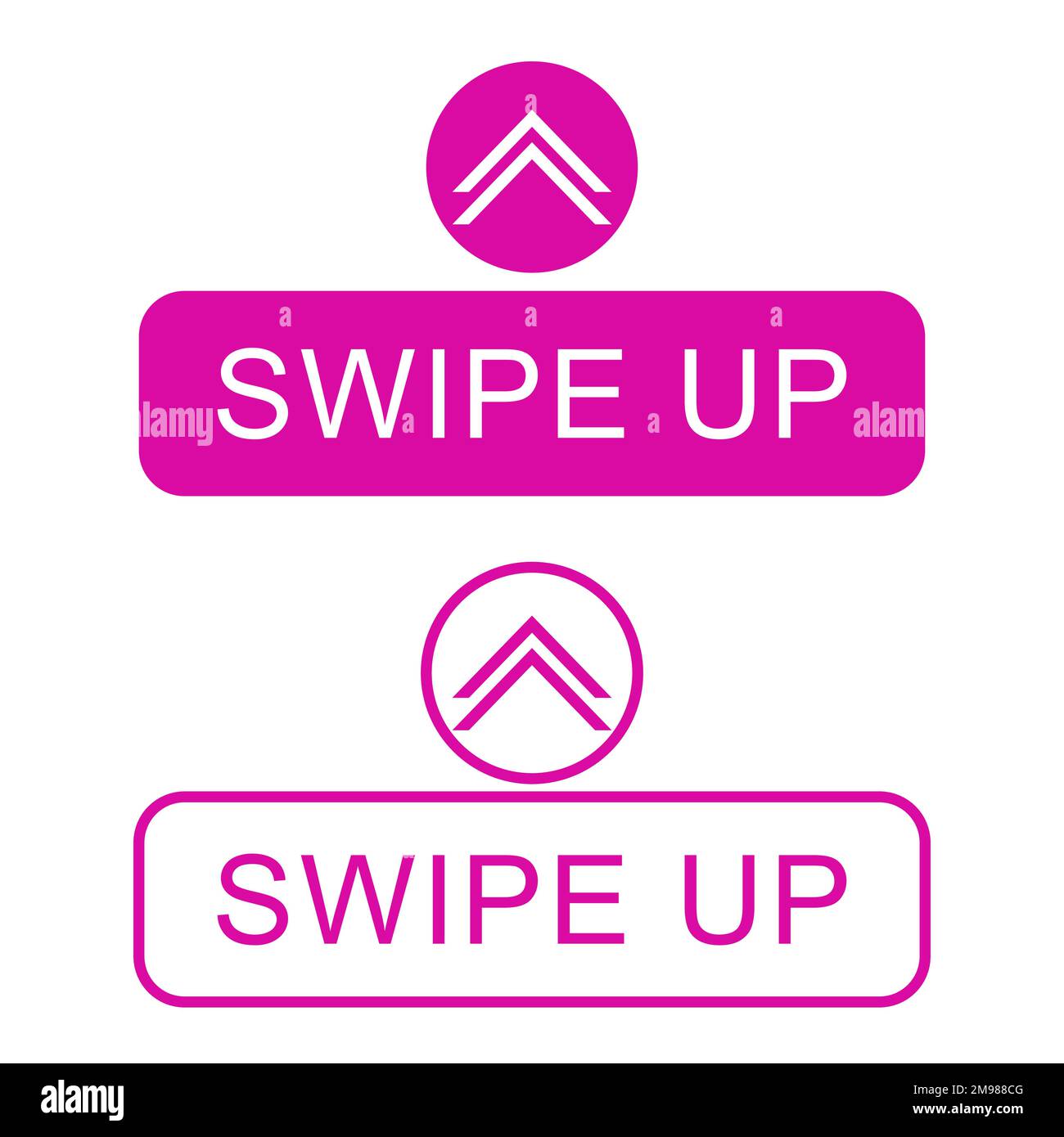 A vector illustration of swipe up icon on the white background Stock ...