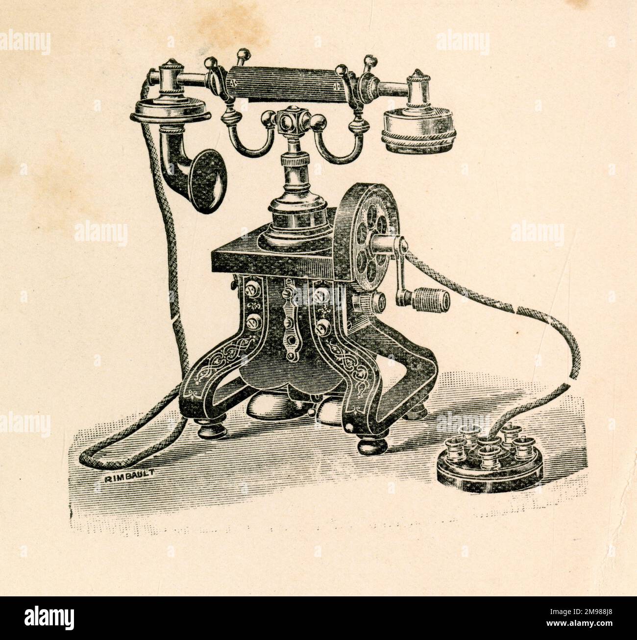 Old style telephone Stock Photo - Alamy