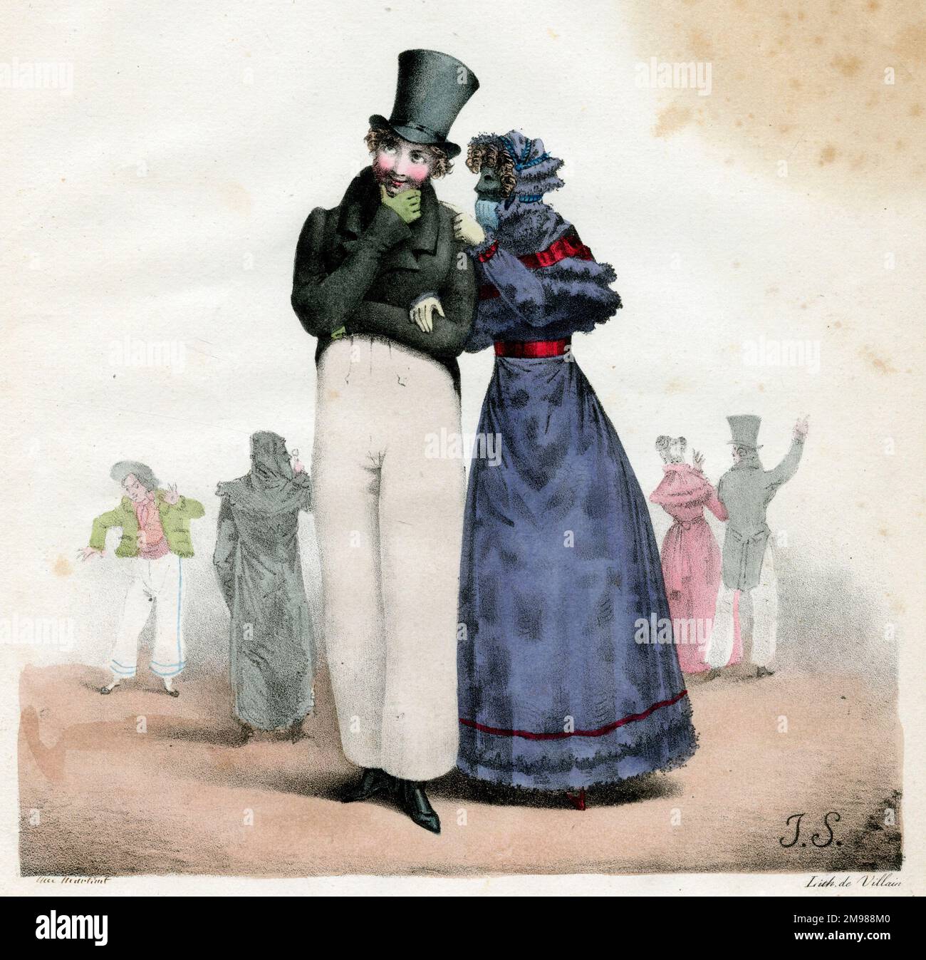 The Gossip - How the Devil does She know all that Stock Photo - Alamy