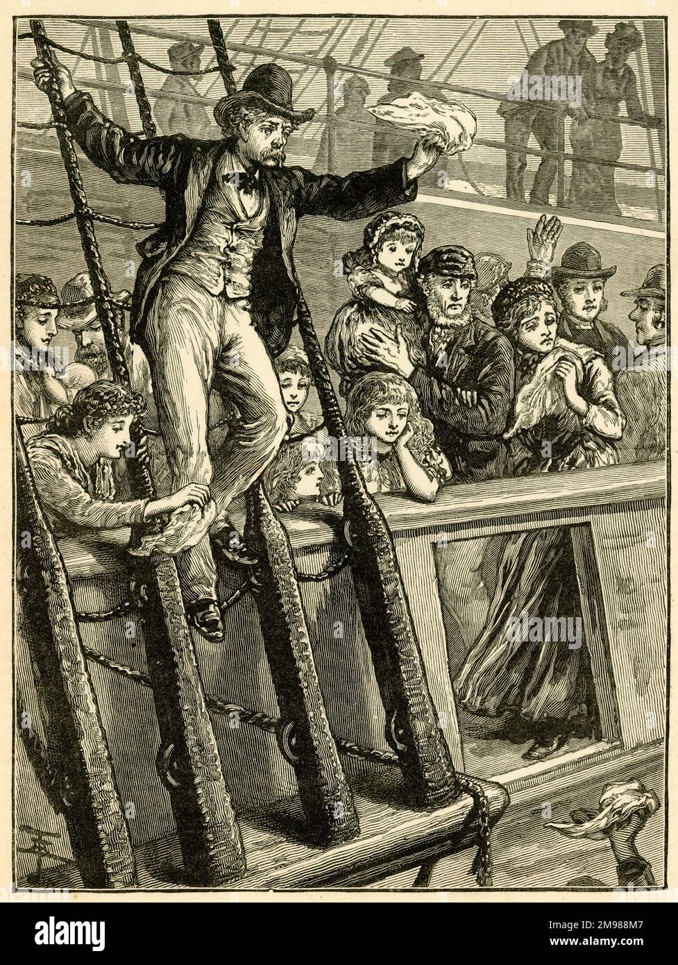 The Emigrant Ship leaving Britain Stock Photo - Alamy